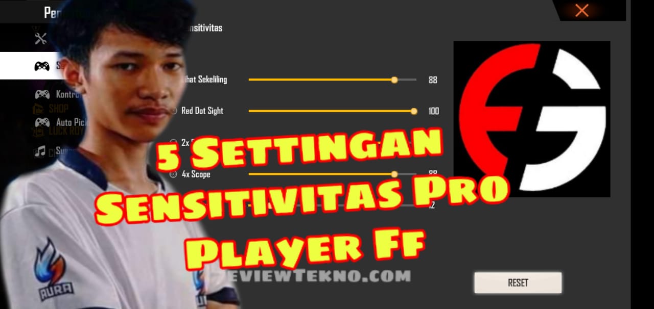 10+ Settingan Sensitivitas FF Pro Player Terbaik 2022!