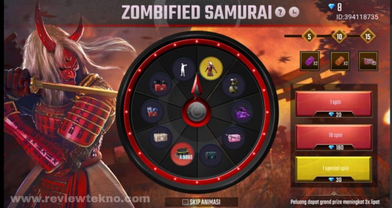 Cara Mendapatkan Bundle Zombie Samurai Free Fire Terbaru!!